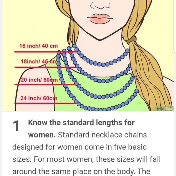 Jewelry | Neck Size Guide | Poshmark